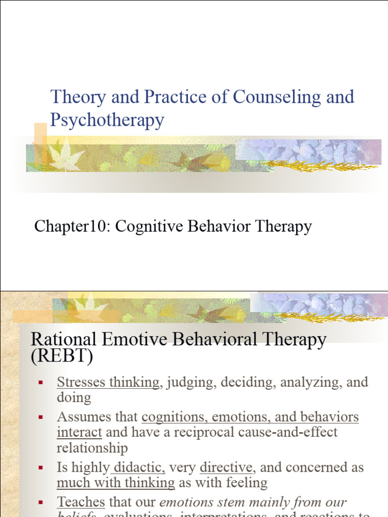 Chapter 10 - Cognitive Behavior Therapy | PDF | Rational Emotive ...