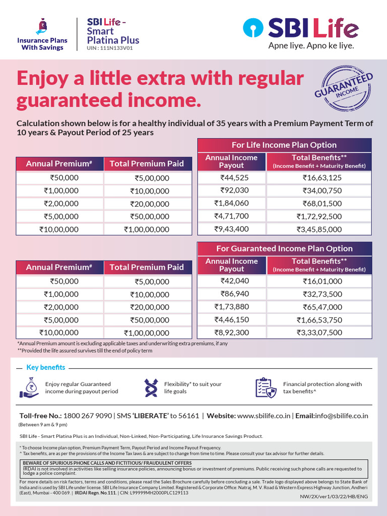 Smart Platina Plus - Hand Bill 1 | PDF | Insurance | Life Insurance