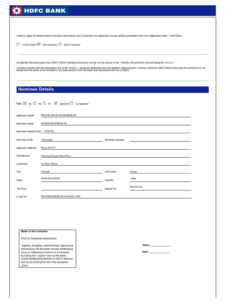 Pa Insurance Form | PDF | Insurance | Online Banking
