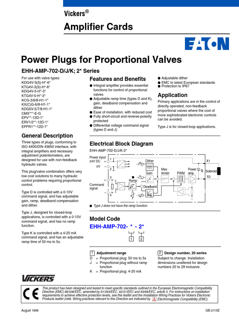 Plug Eletronico UH - EHH AMP 702 K 20 | PDF
