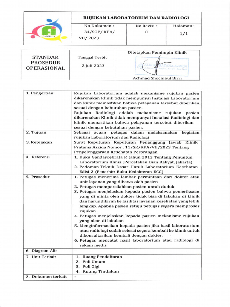 Sop Laboratorium | PDF | Pengembangan Diri | Kesehatan Holistik