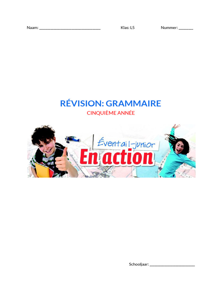 Révision Grammaire - Cinquième Année | PDF