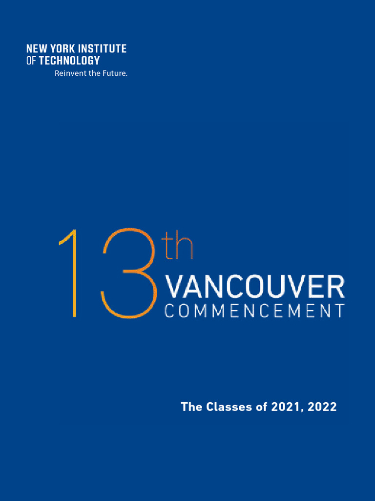 Vancouver2022 Commencement Program | PDF | Science