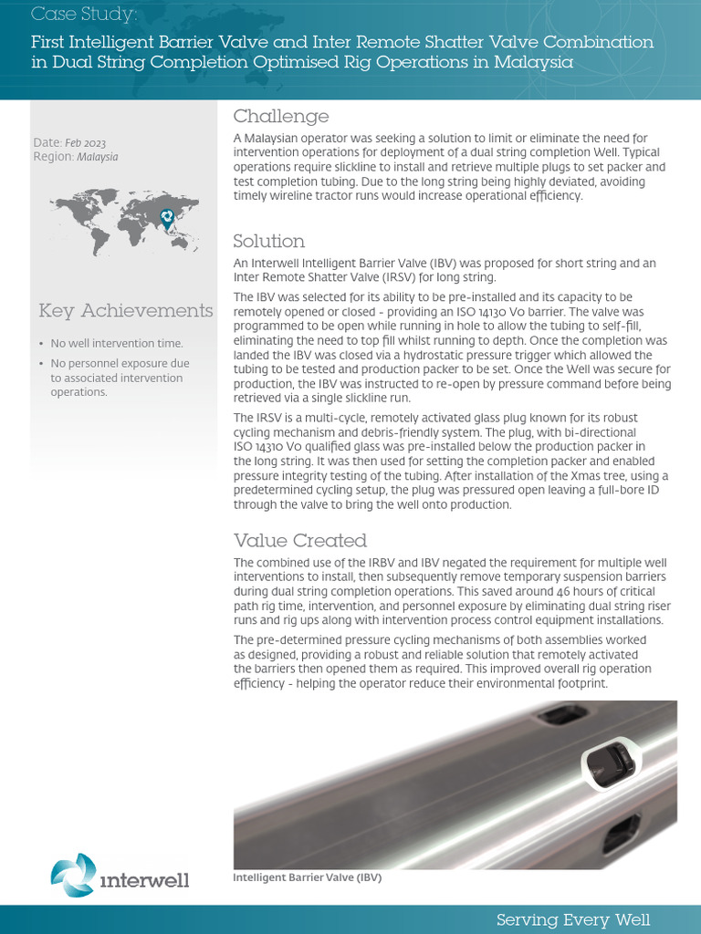 Optimizing Dual String Completion in Malaysia | PDF | Industrial ...