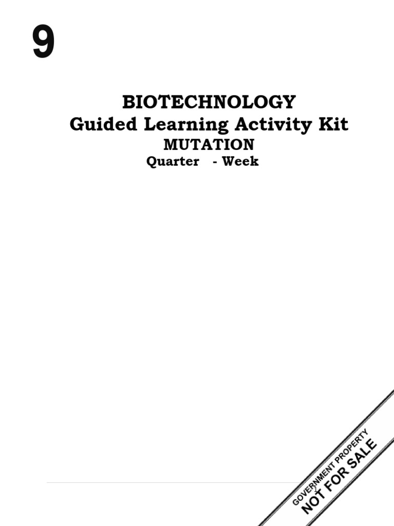Biotech Q3 - Module-8 | PDF | Mutation | Point Mutation