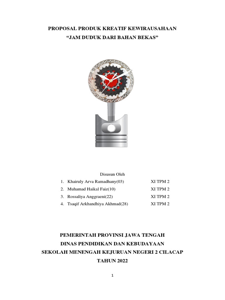 Proposal Jam Duduk dari Piston Bekas | PDF