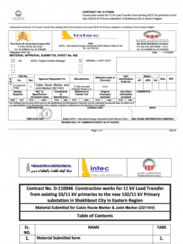 Cable Route Marker and Joint Mark | PDF