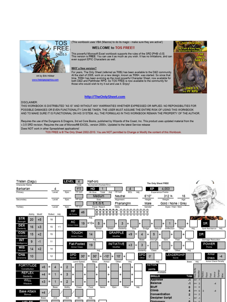 Dagu | PDF | Microsoft Excel | Dungeons & Dragons