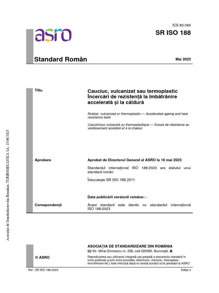 SR Iso 188 2023 | PDF