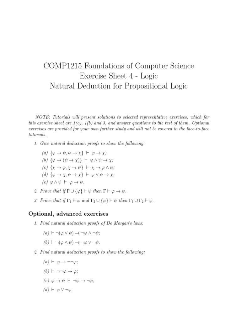 Tutorial 4 | PDF | Logical Truth | Reasoning