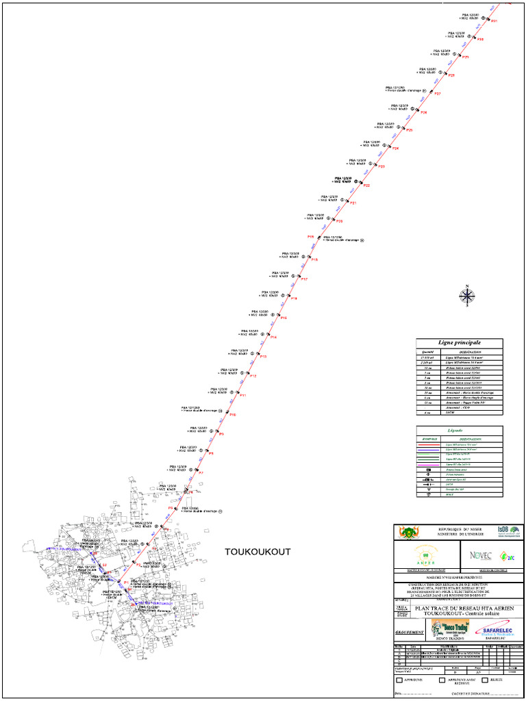 Plan Tracé Toukoukout - Centrale Solaire N1 Indice B A0 | PDF