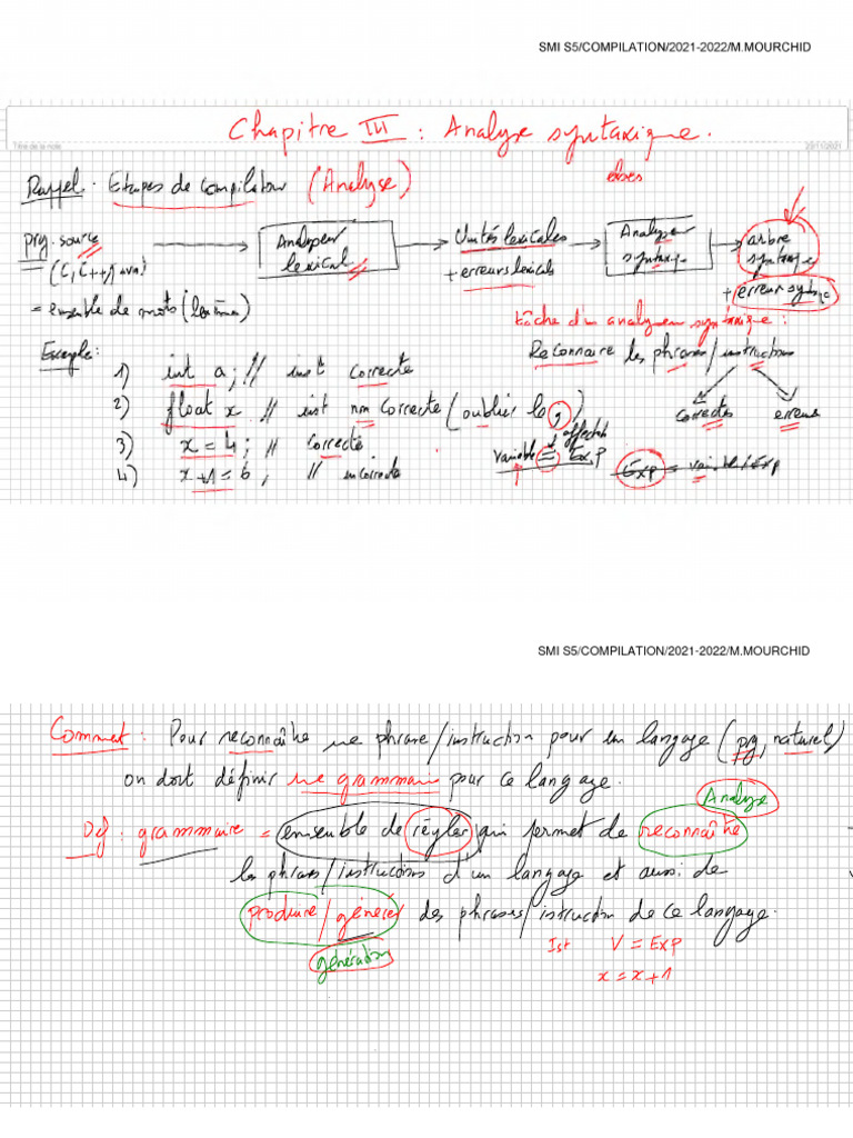 ANALYSE Syntaxique Par Table Analyse | PDF