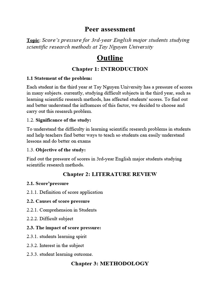 Peer Assessment | PDF | Scientific Method | Methodology