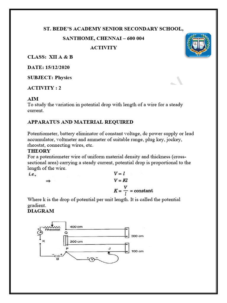Physics Investigatory Project | PDF | Equipment | Electronics