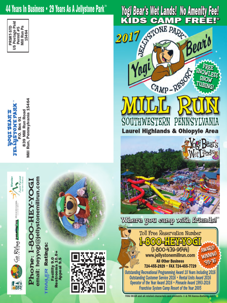 Yogi Mill Run Resort Guide 17 1 Web 2 1 | PDF | Camping | Campsite