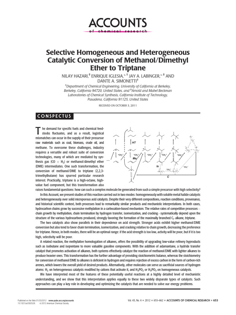 Article 2 - Triptane | PDF | Catalysis | Alkane