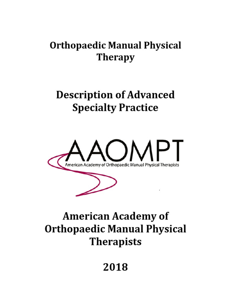 Orthopaedic Manual Physical Therapy - AAOMPT | PDF | Physical Therapy ...