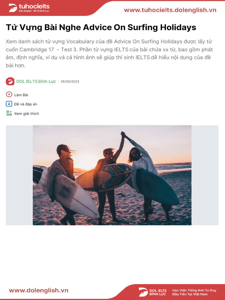 Advice On Surfing Holidays | PDF