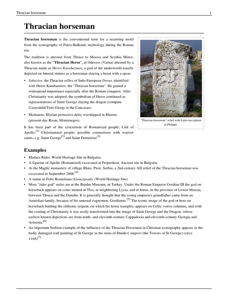 Thracian Horseman | PDF