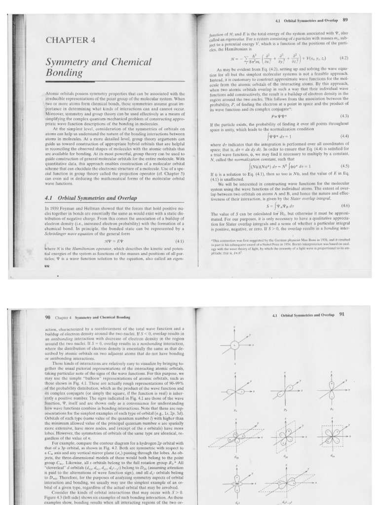 Carter-Chapter 4 | PDF | Molecular Orbital | Chemical Bond
