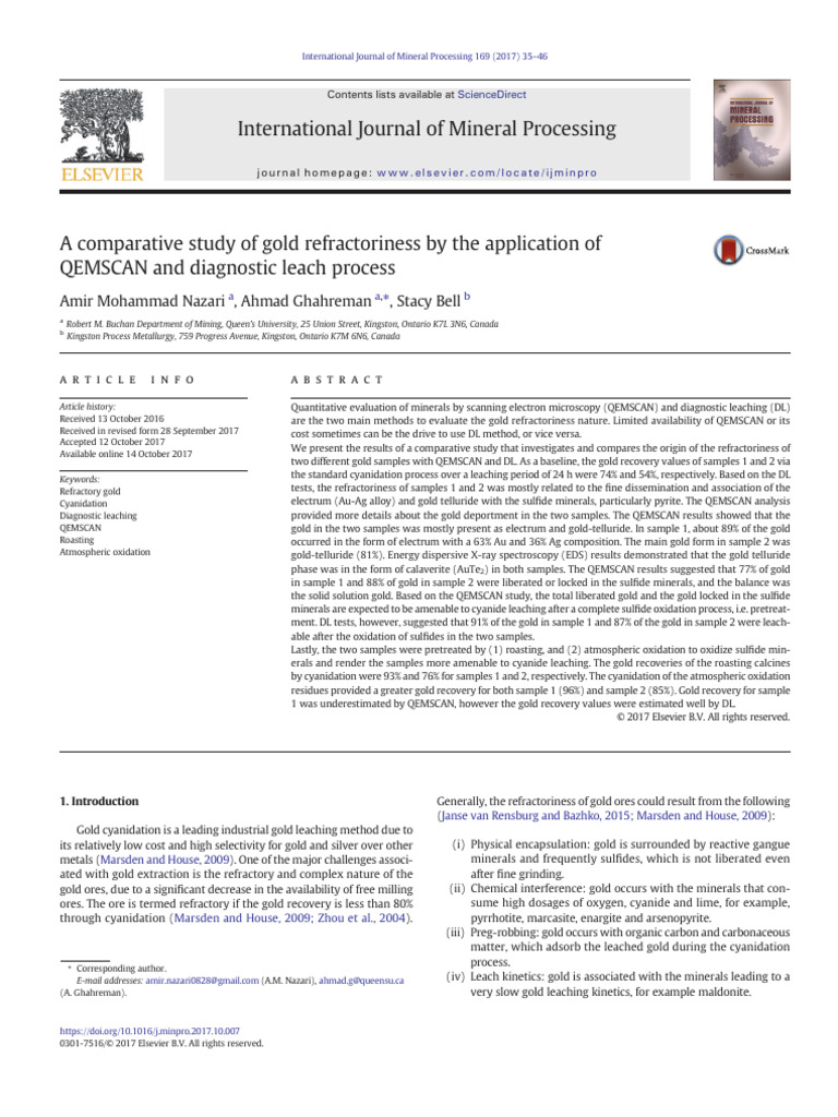 A Comparative Study of Gold Refractoriness by The Application of ... A Comparative Study of Gold Refractoriness by The Application of ...