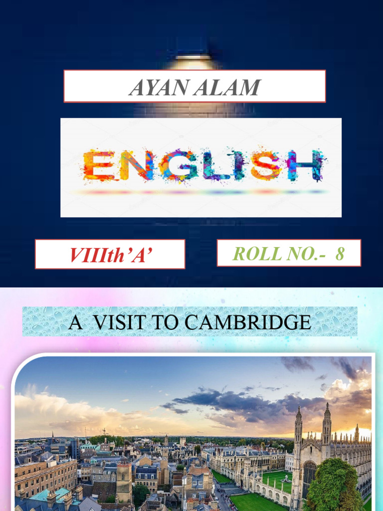 Ayan Alam (English 'A Visit To Cambridge') | PDF | Stephen Hawking | Science