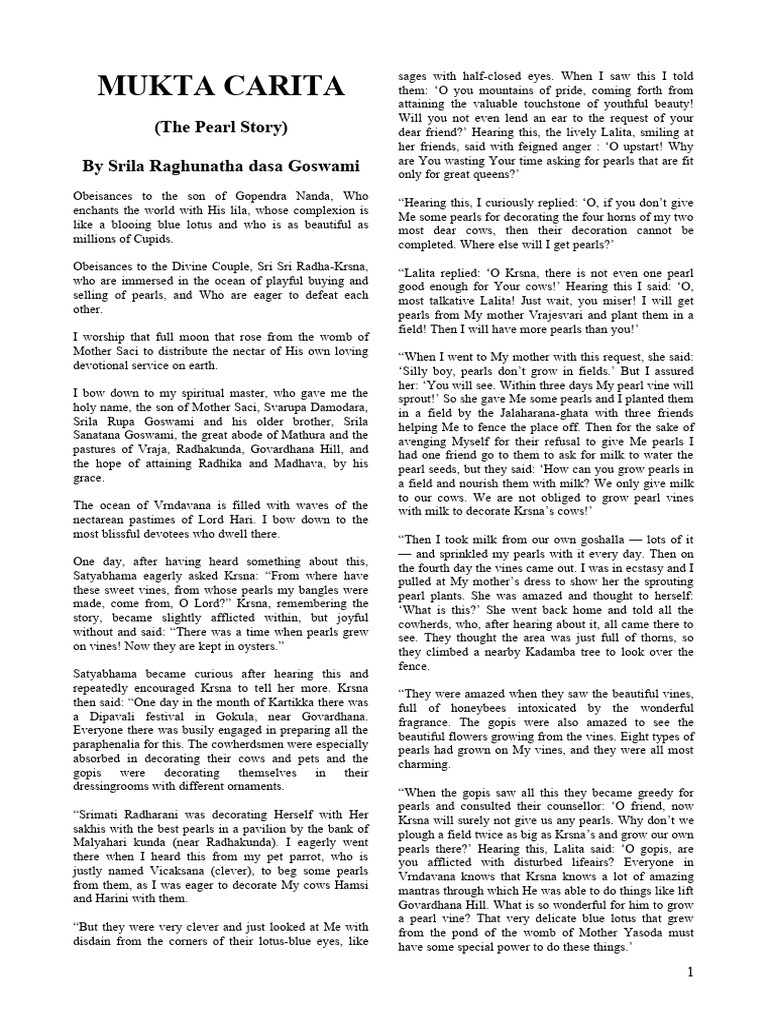 Mukta carita | PDF | Krishna | Hinduism