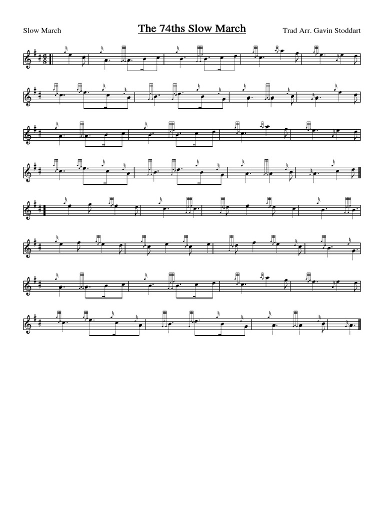 A-74ths Slow March (V 1) | PDF