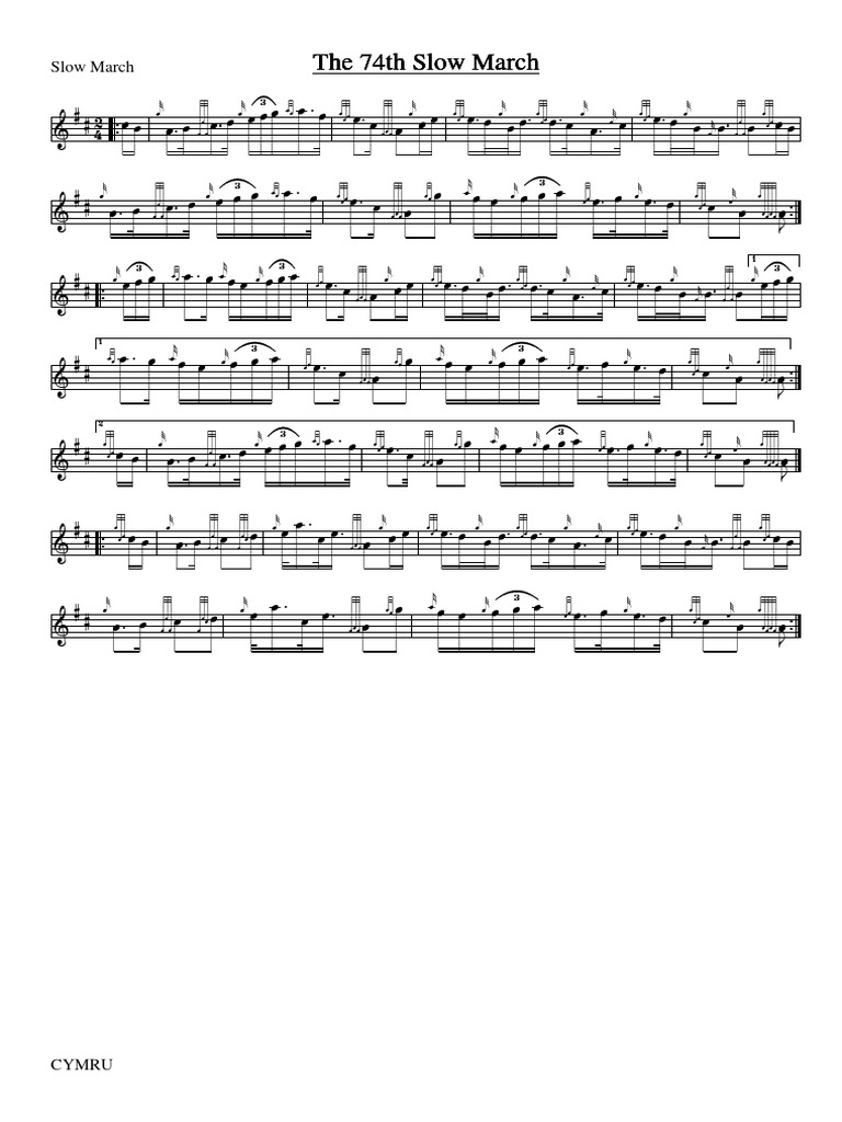 A-74ths Slow March (V 2) | PDF | Language Arts & Discipline