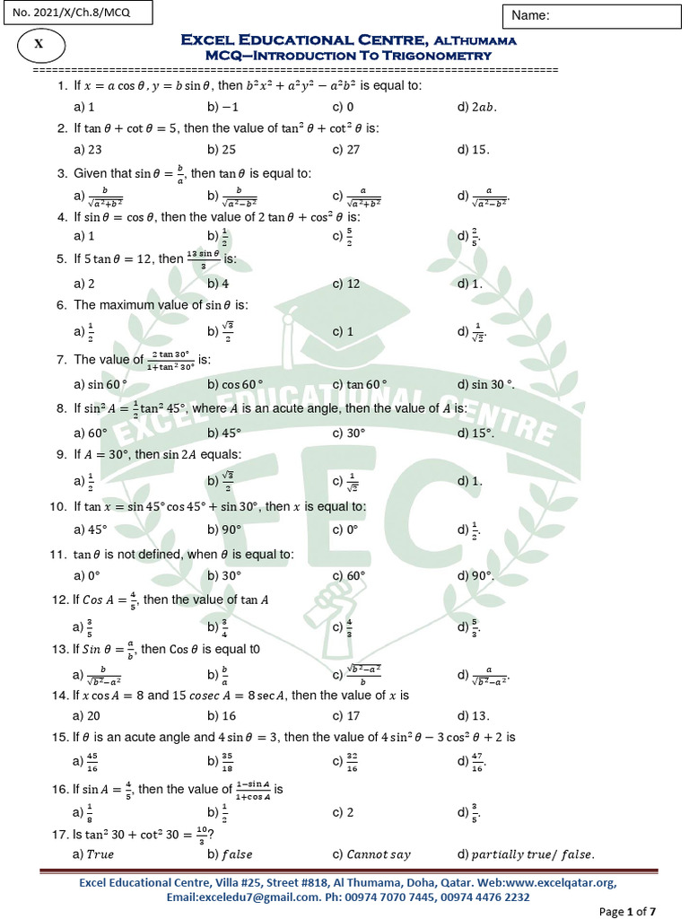 Introduction To Trigonometry | PDF | Triangle | Trigonometry