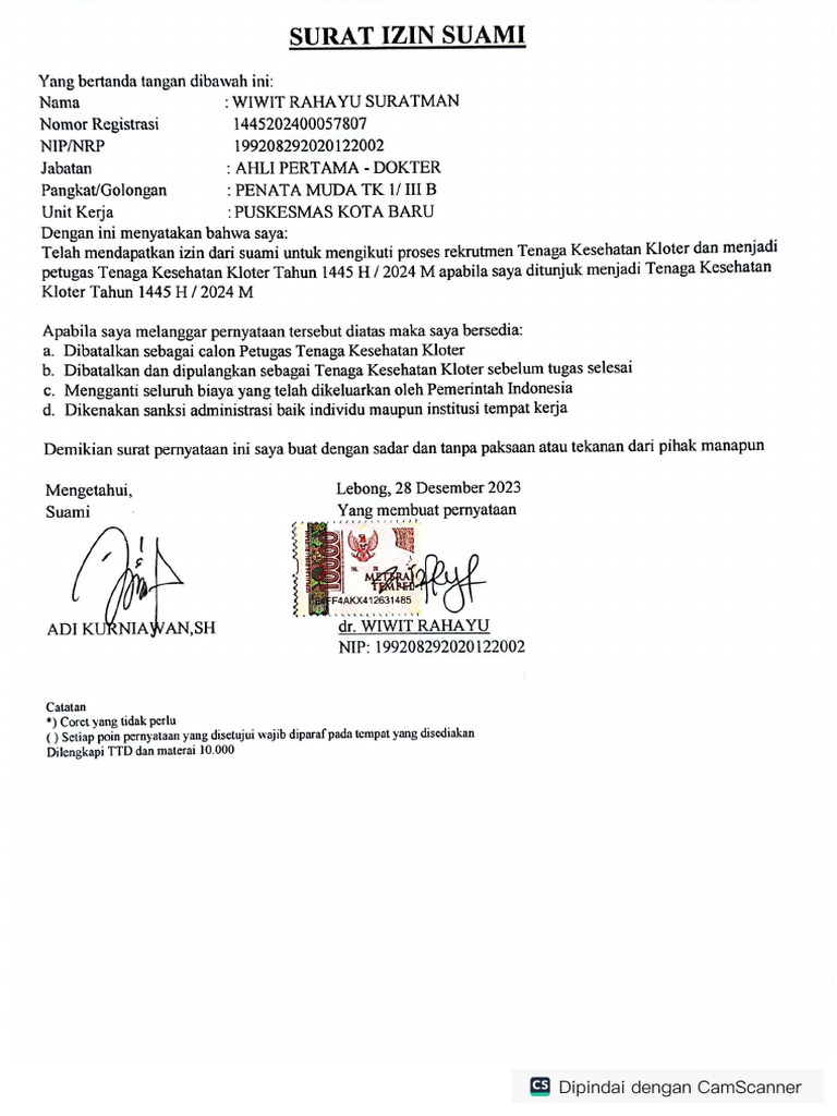 Surat Izin Suami Pdf