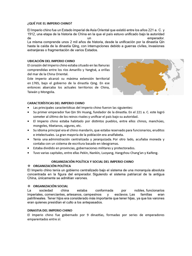 Qué Fue El Imperio Chino | PDF | dinastia Qing | China
