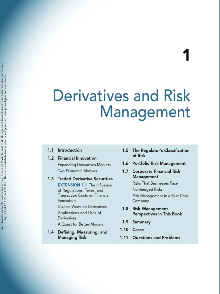2019 Derivatives and Risk Management | PDF | Derivative (Finance) | Over The Counter (Finance)