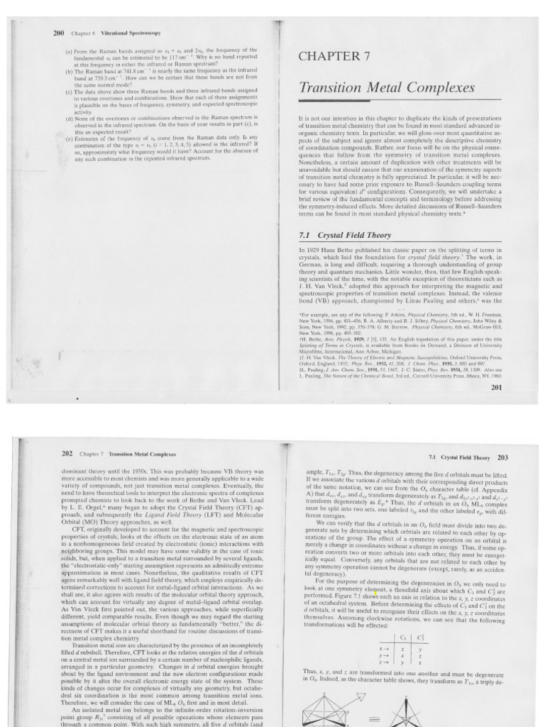 Carter-Chapter 7 | PDF | Infrared Spectroscopy | Coordination Complex