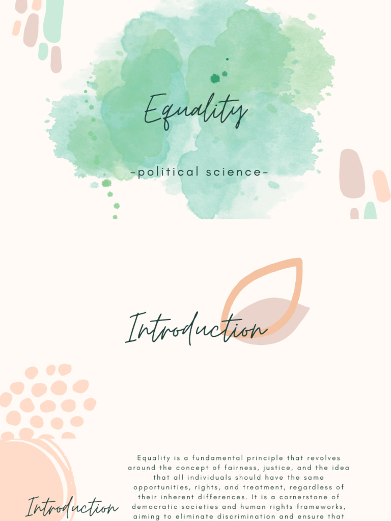 Equality | PDF | Social Equality | Discrimination