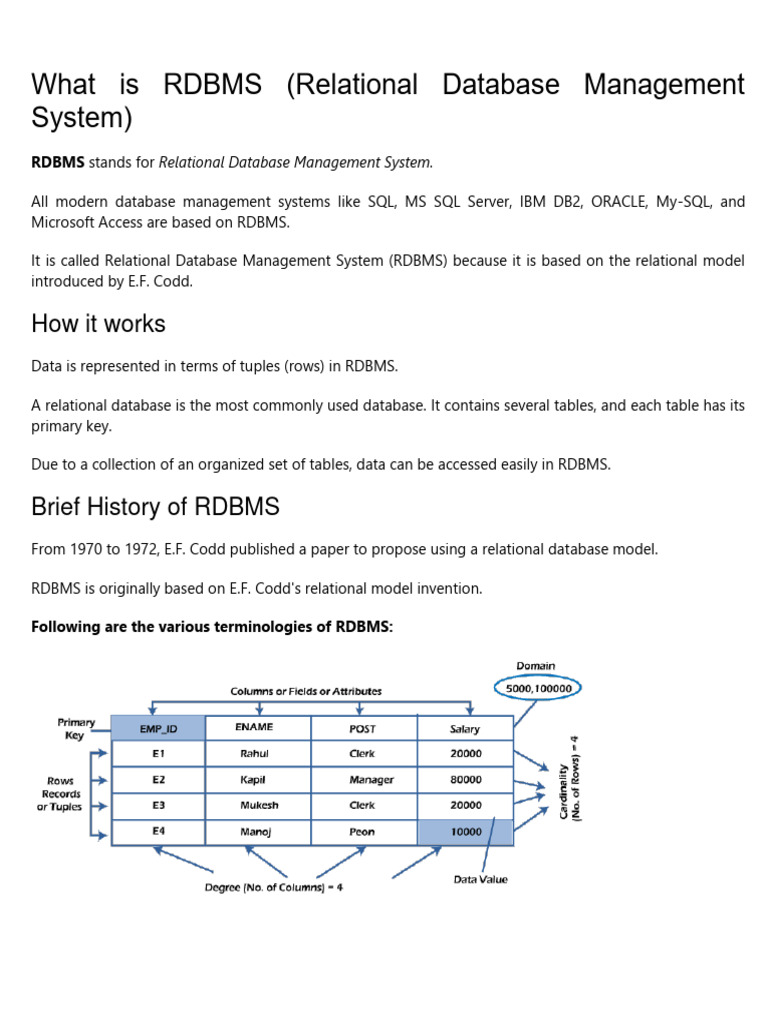 mod1 | PDF | Relational Database | Databases