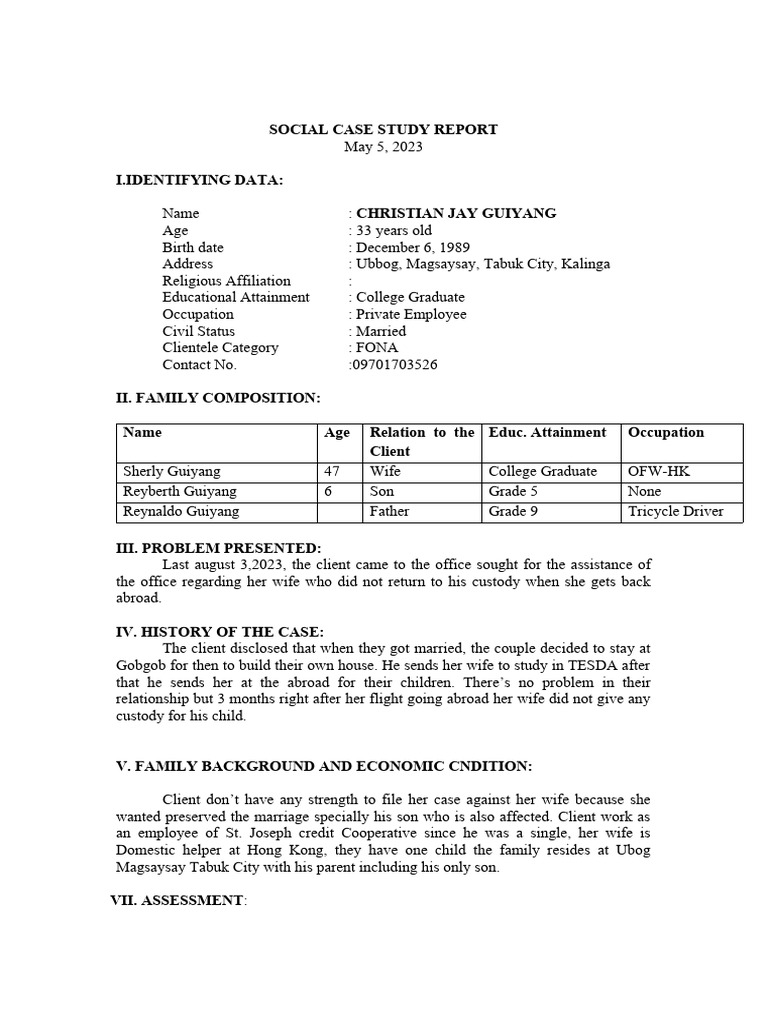 Christian Case Study | PDF