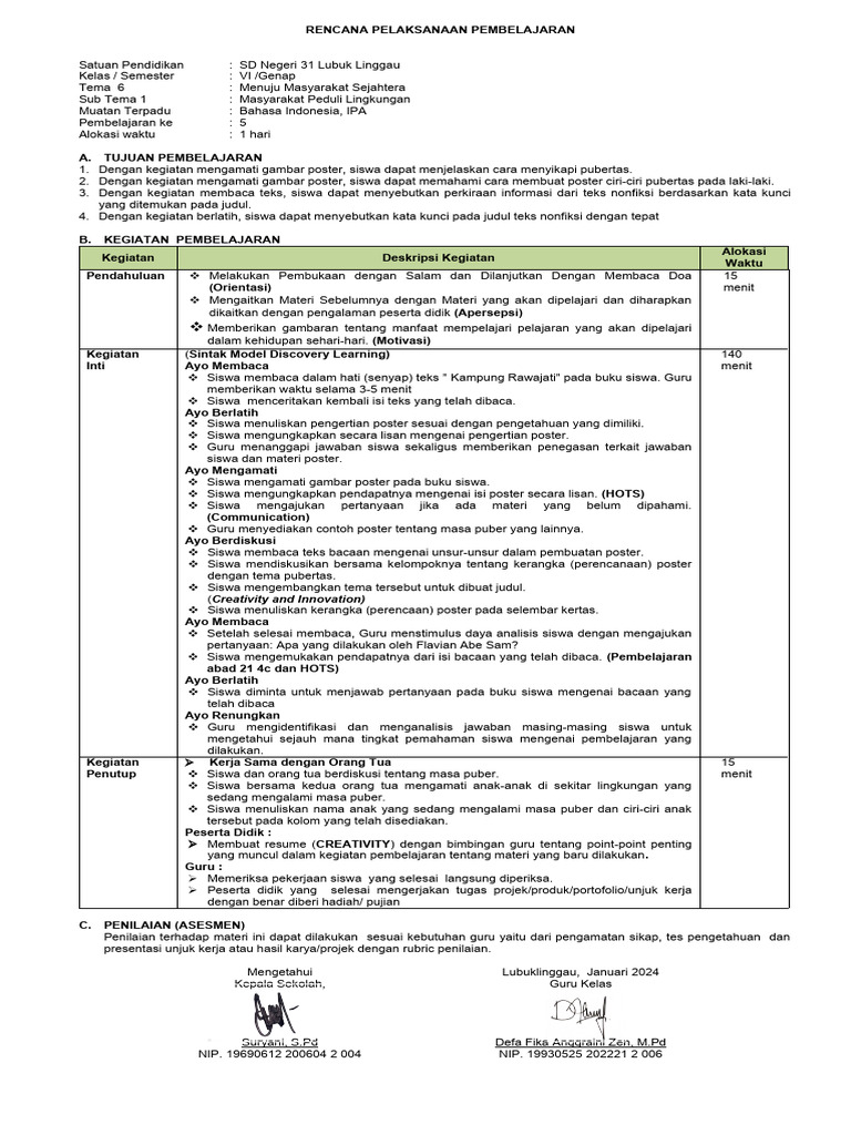 Pembelajaran 5 | PDF | Seni & Disiplin Bahasa | Sains & Matematika