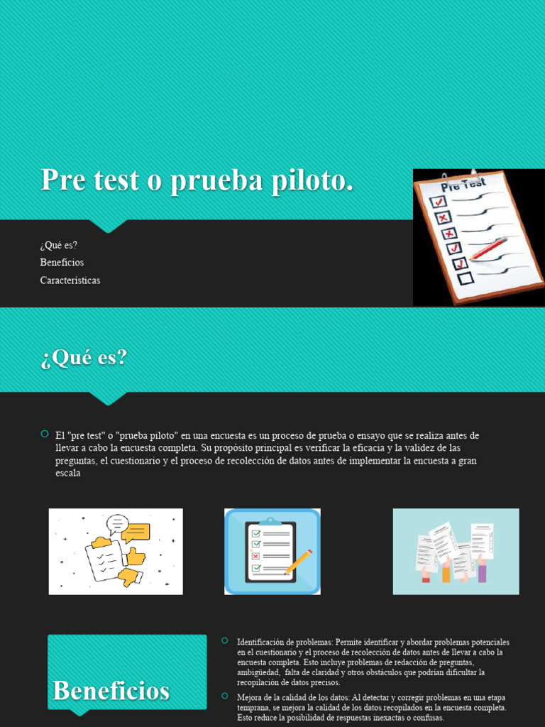 Pre Test | PDF | Metodología de encuesta | Cuestionario