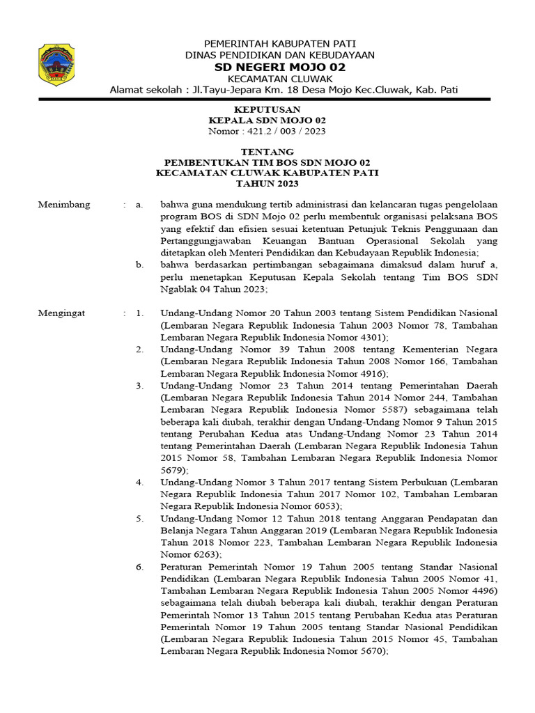 SK TIM BOS Reguler 23 | PDF