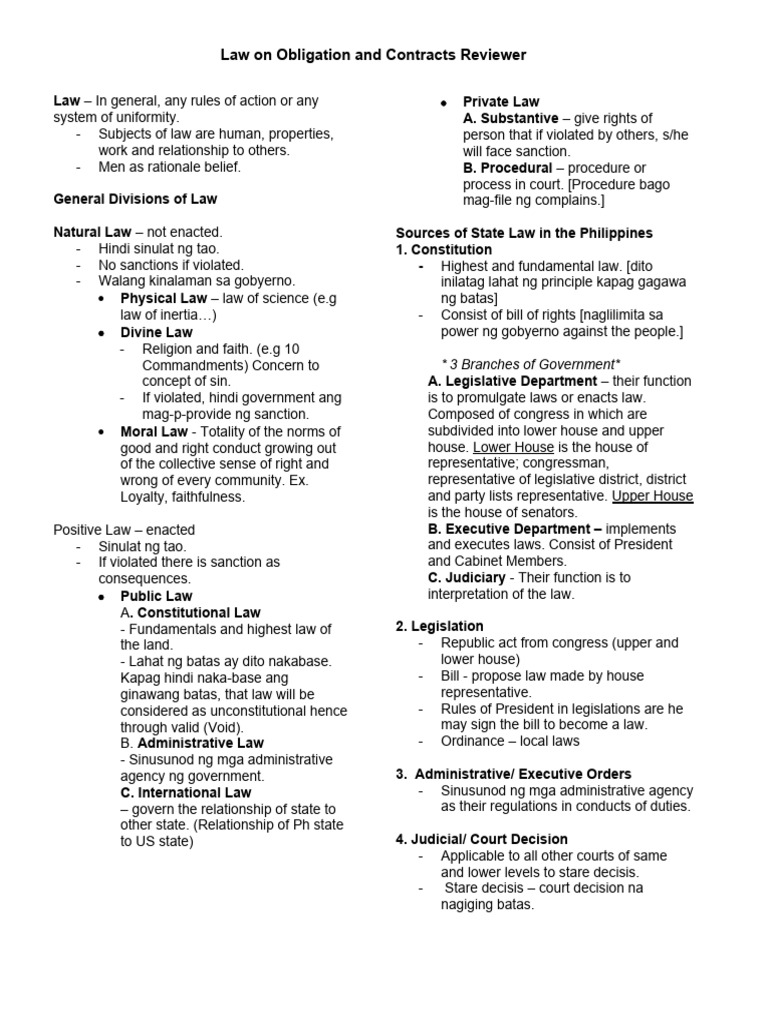 LAW-REVIEWER | PDF | Judiciaries | Precedent