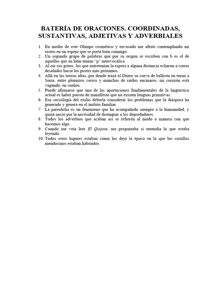 Oraciones Mezcladas V | PDF