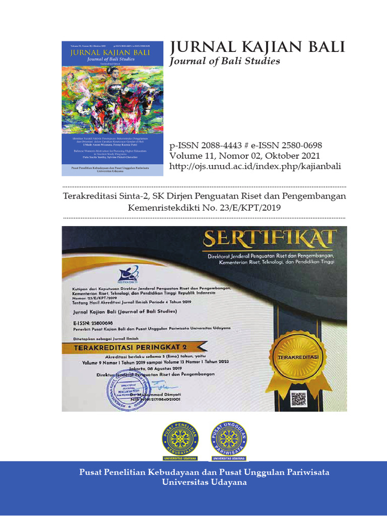 Jurnal Kajian Bali: Journal of Bali Studies | PDF