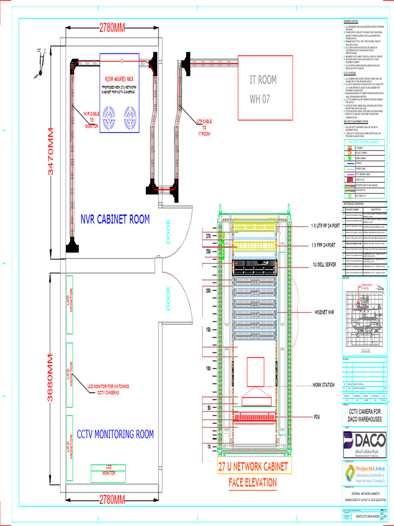 Warehouse 07 CCTV Network Layout | PDF | Security Alarm | Network Switch