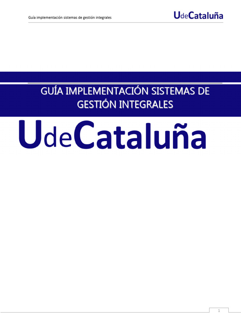 Guia Implementacion Sistemas de Gestion Integrales | PDF | Calidad (comercial) | Auditoría