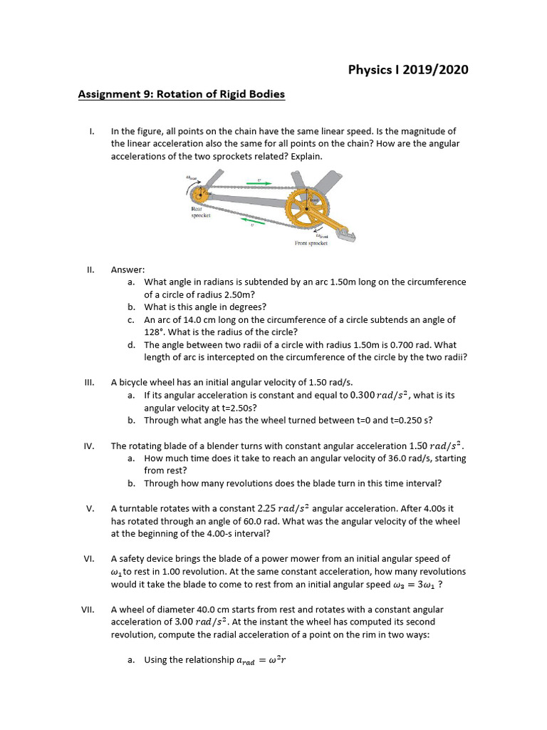 Asignment 9 Physics 1 | PDF