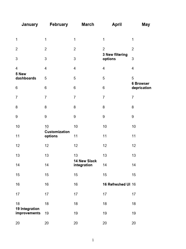 GTM Marketing Calendar | PDF