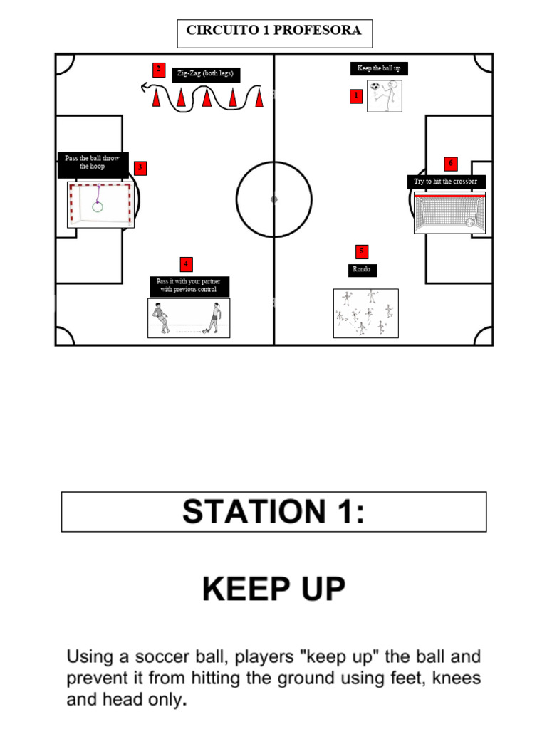 SOCCER STATIONS 1 Y 2 | PDF | Sports Rules And Regulations | Sport Variants