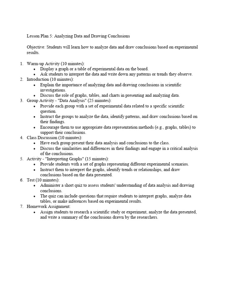 Analyzing data and drawing conclusion | PDF