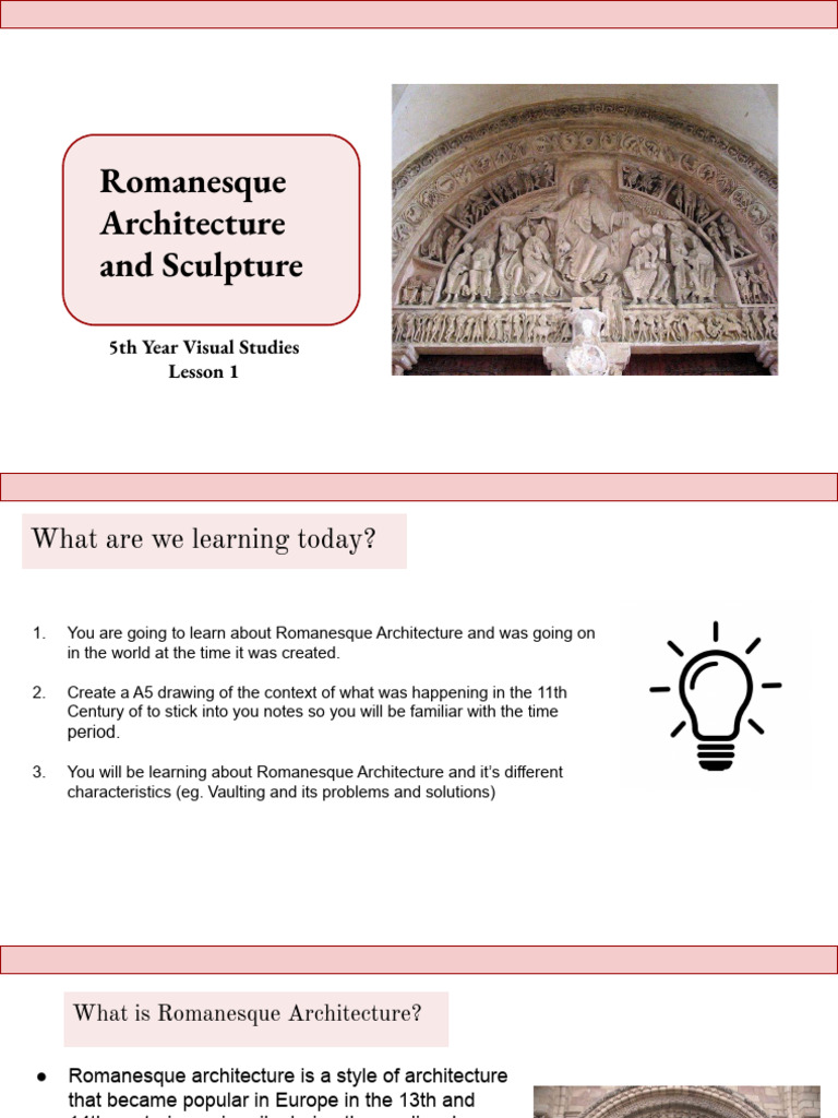 Romanesque Architecture and Sculpture Presentation 1 1 | PDF | Vault ...